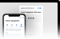 Approve with QR code or one-time passcode in the MitID app - MitID
